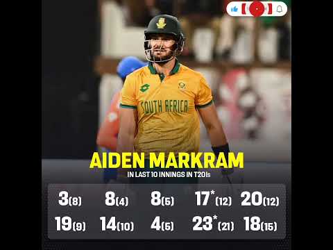 South Africa skipper Aiden Markram's lean patch in T20I cricket continues
