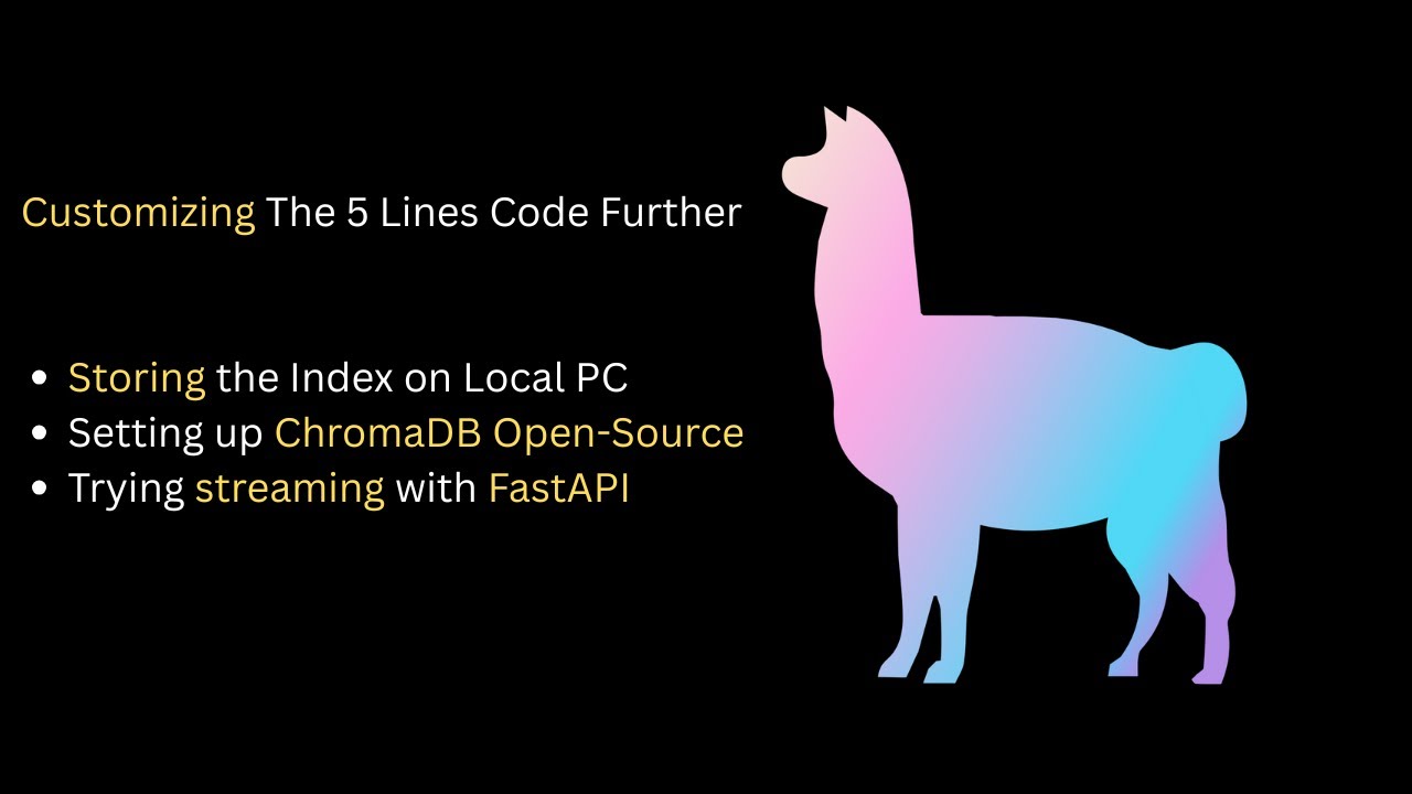 LlamaIndex Quickstart | Customizing The 5 Lines Code | ChromaDB and Streaming with FastAPI | Part 3
