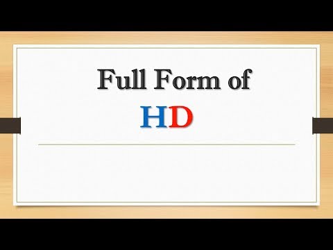 Full Form of HD || Did You Know?