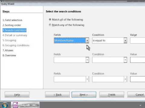 Create queries using Query Wizard - Urdu