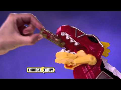 Smyths Toys - Power Rangers Dino Charge Rumble N Roar T-Rex Zord