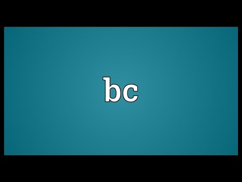 Bc Meaning
