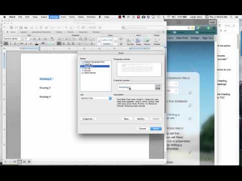 Modifying Heading Styles in Word for APA Format