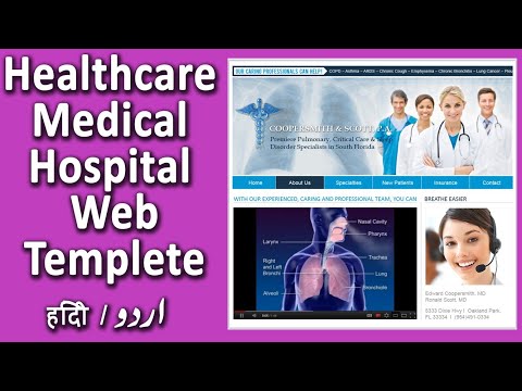 Healthcare Medical Hospital Web Template Complete Design Tutorials With HTML and CSS In Urdu / Hindi