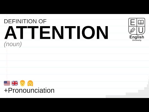 ATTENTION meaning, definition & pronunciation | What is ATTENTION? | How to say ATTENTION