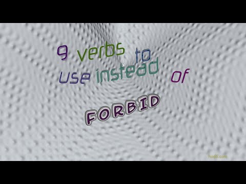 forbid - 11 verbs which are synonym to forbid (sentence examples)