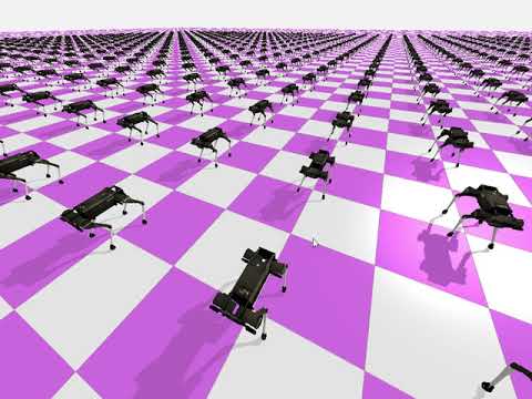 2048 Laikago simulations running in real-time in TDS