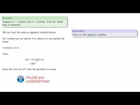 Dimensional Analysis: Introducing Units