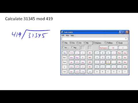 Calculating modulus