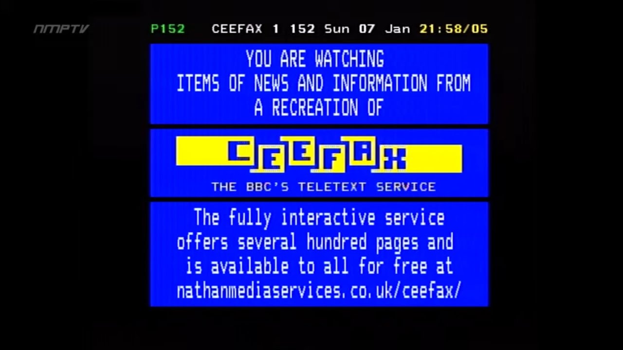 Pages from Ceefax