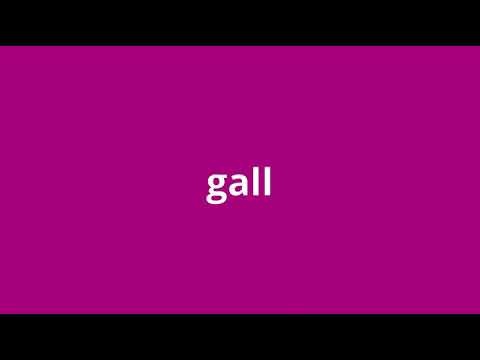 what is the meaning of gall