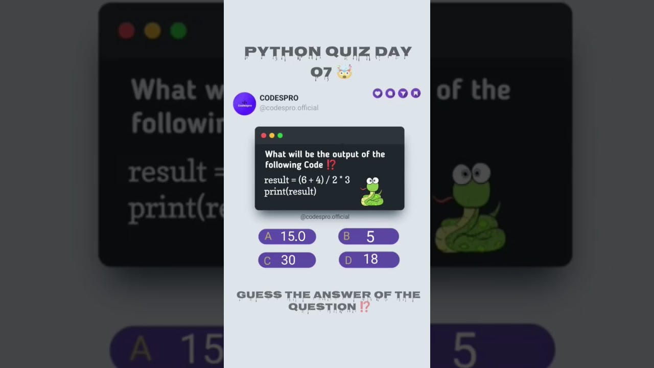 Python Quiz Day 07 #python #quiz #programming #coding #pythonprogramming