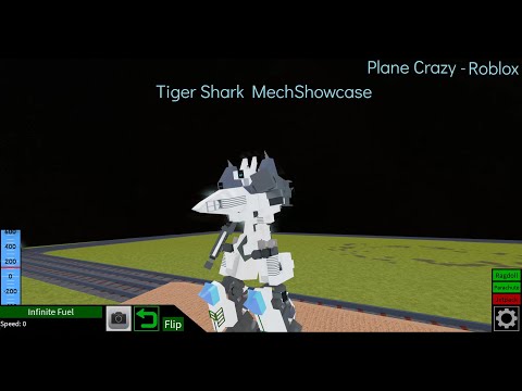 Tiger Shark Mech Showcase | Plane crazy Roblox