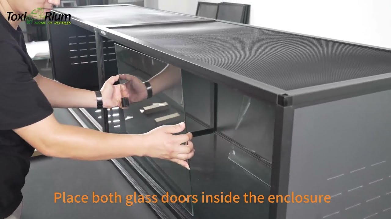 How to Install the PVC reptile enclosure glass sliding door | Toxirium