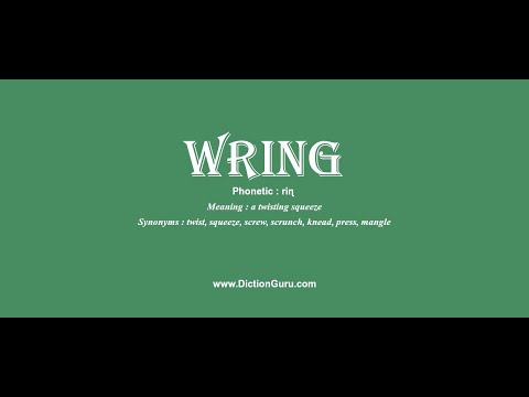 wring: How to pronounce wring with Phonetic and Examples
