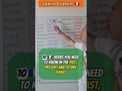 10 French verbs you need to know in the past, present and future tenses ????????✔️ | Learn French with us!