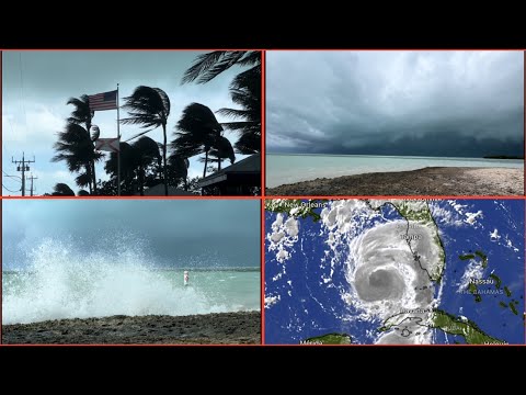 4K Hurricane Idalia’s Rainbands Hitting Sombrero Beach Marathon, FL