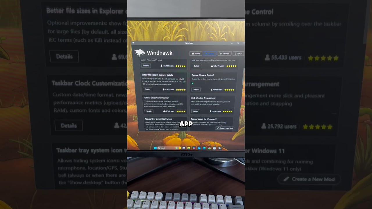 How to customise your windows desktop (Windhawk)