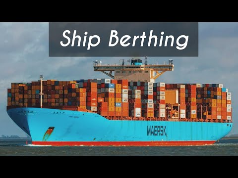 Container vessel timelapse of BERTHING - Night view berthing | Merchant navy