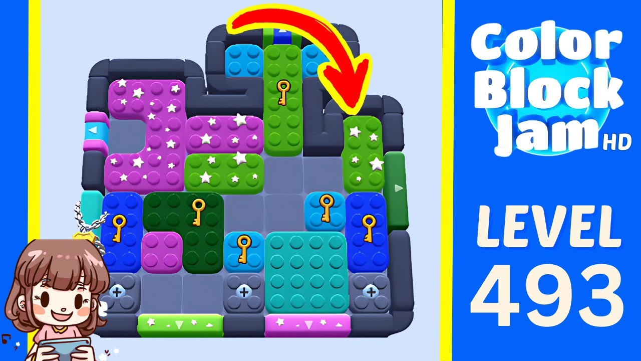Color Block Jam Level 493 Solution Walkthrough