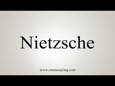 How To Say Nietzsche