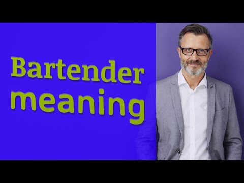 Bartender | Meaning of bartender ???? ???? ????