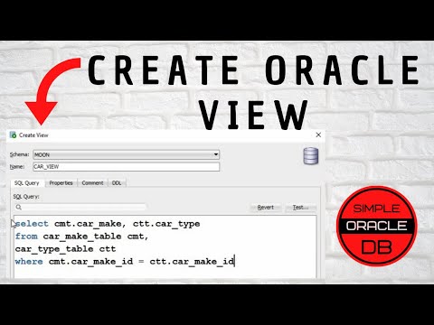 Create an Oracle View using Oracle SQL Developer or SQL Statement