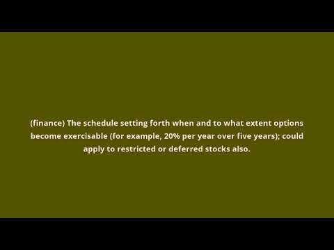 what is the meaning of vesting schedule