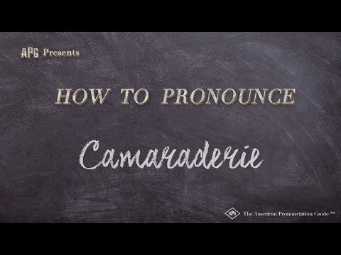 How to Pronounce Camaraderie (Real Life Examples!)