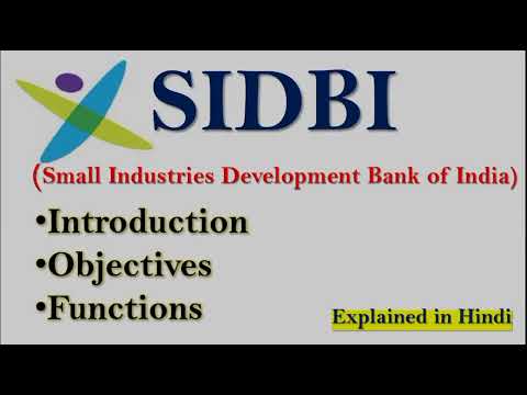Small Industries Development Bank of India (SIDBI)|What is sidbi?|Functions and objectives of sidbi