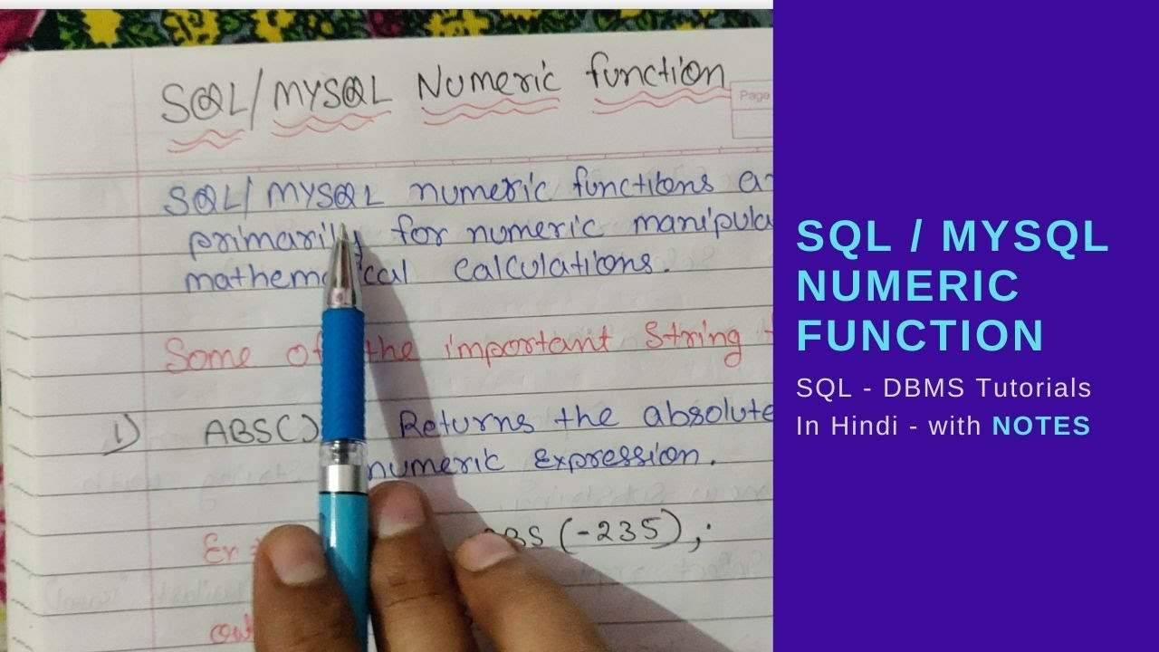 SQL/MySQL - Numeric Functions with example | with notes