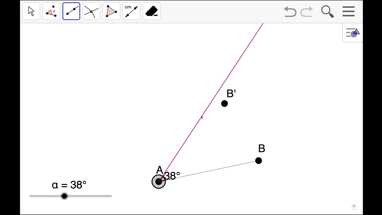 How to Construct an Angle with Given Size in GeoGebra