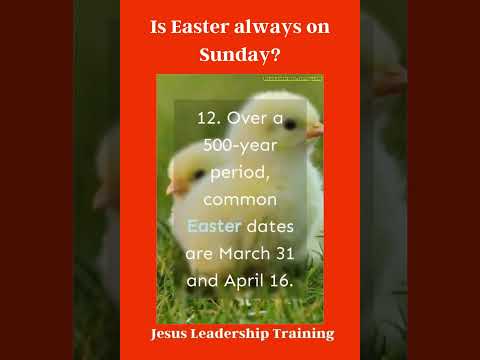 Is Easter always on a Sunday?