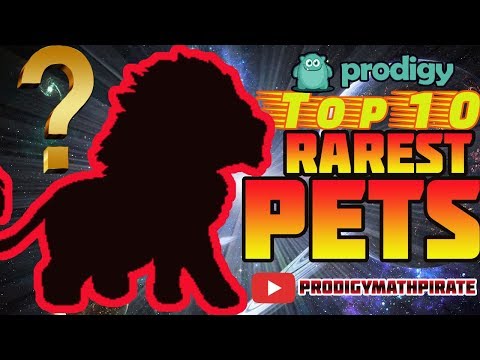 Prodigy Math Game - TOP TEN MOST RAREST PETS (not counting epics)