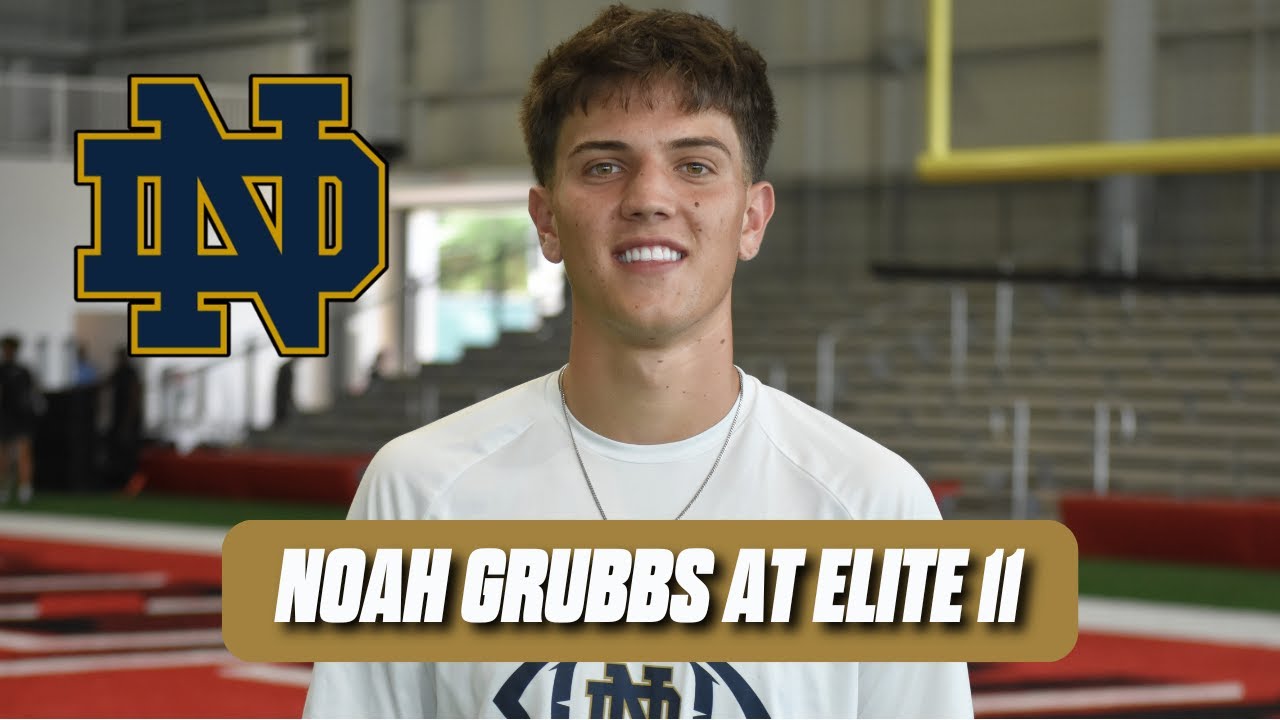 Exclusive footage of Notre Dame QB commit Noah Grubbs at Elite 11 Regional ☘️