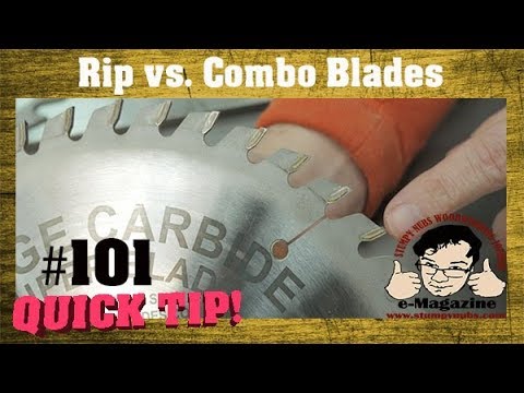 QUICK TIP: Table Saw Rip vs. Combo blades- Which and When?
