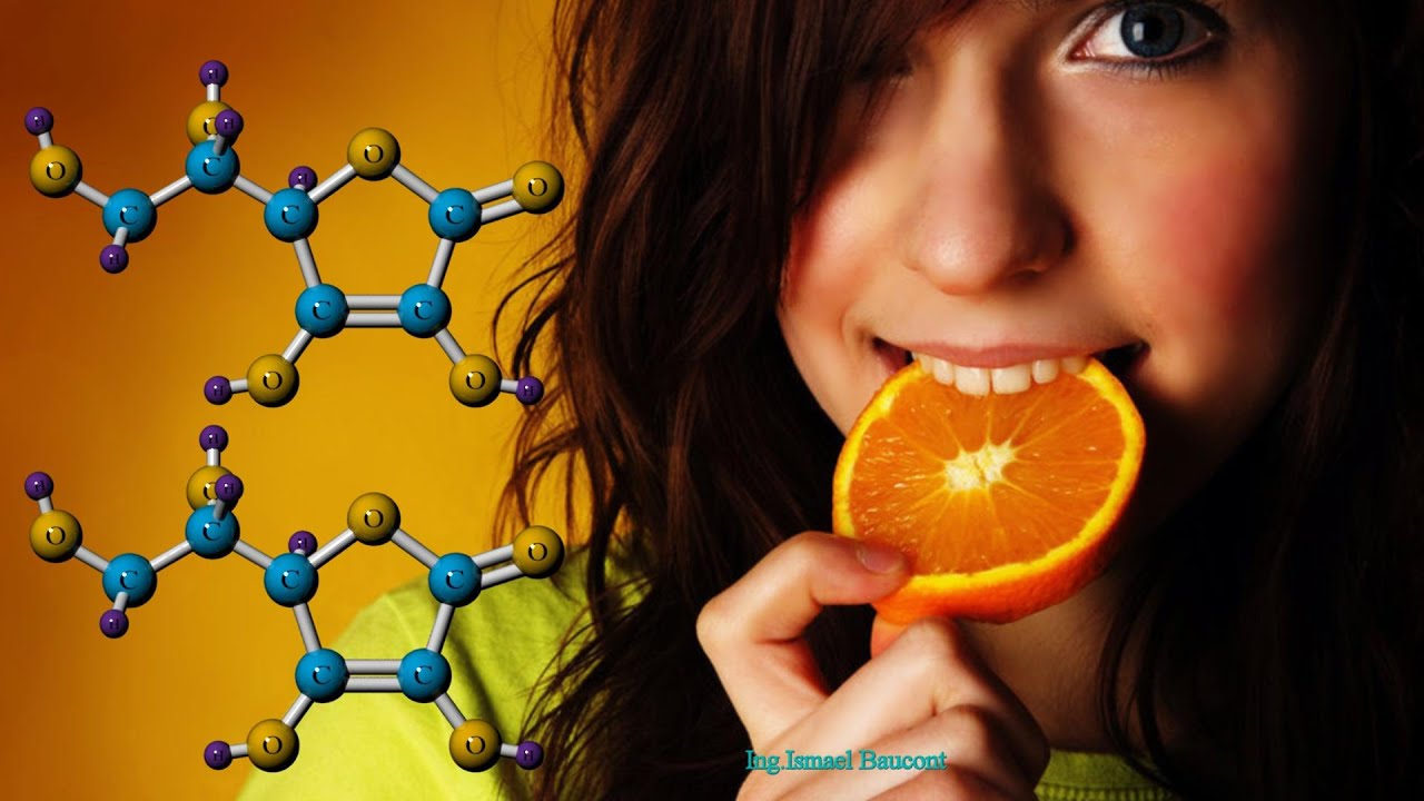 L-Ascorbic Acid or Vitamin C: 3D Molecule Animation