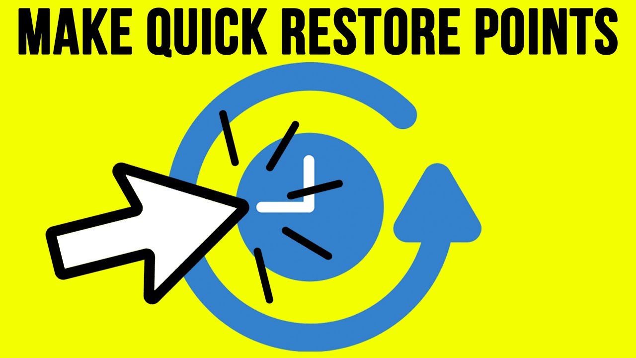 How to Quickly Make a Windows System Restore Point