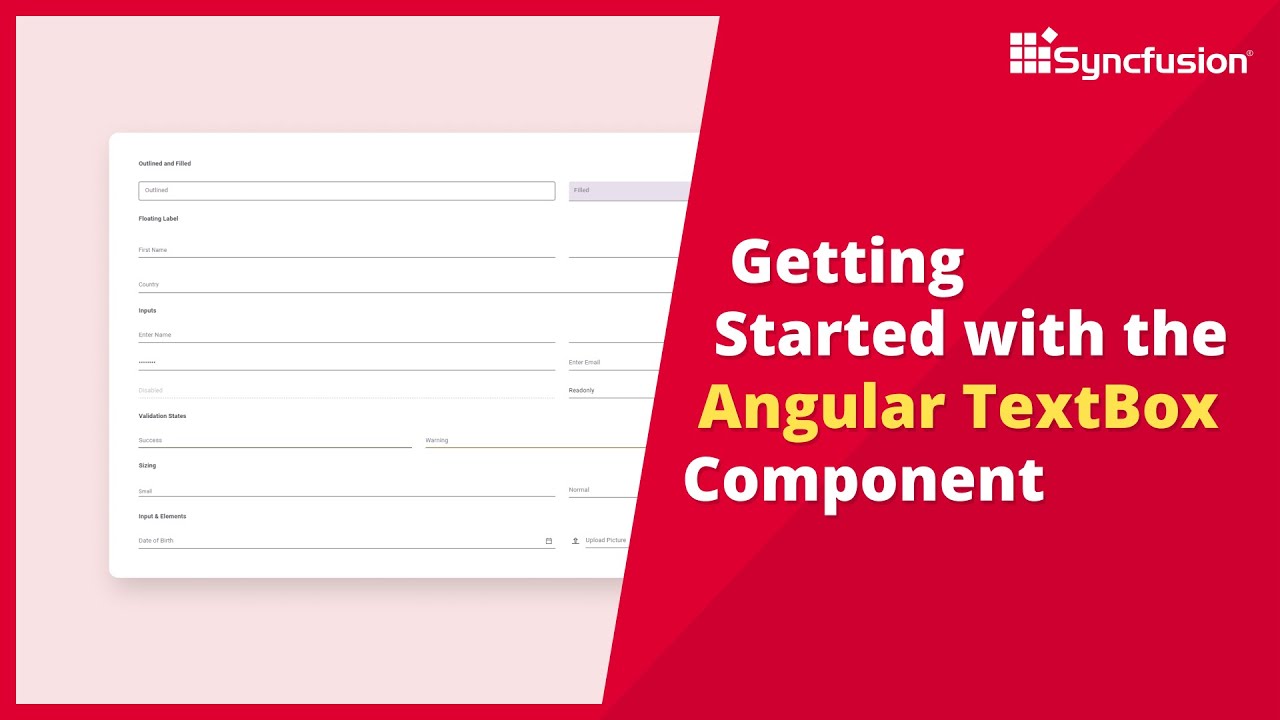 Getting Started with the Angular TextBox Component