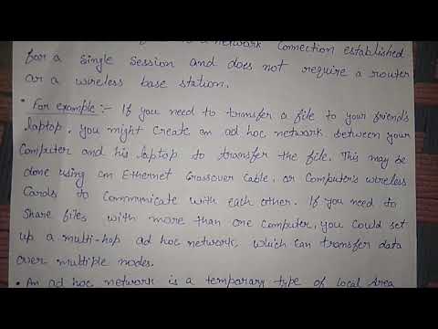 Introduction to Ad-hoc network in hindi