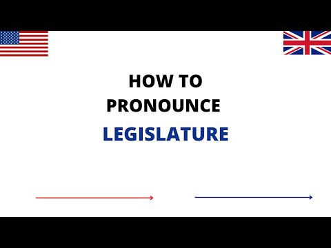 How To Pronounce LEGISLATURE Correctly In English | LEGISLATURE Pronunciation