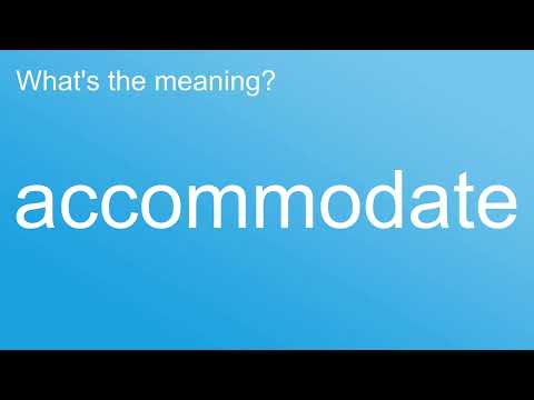 What's the meaning of "Accommodate", How to pronounce? #meaning #pronunciation #Dictionary