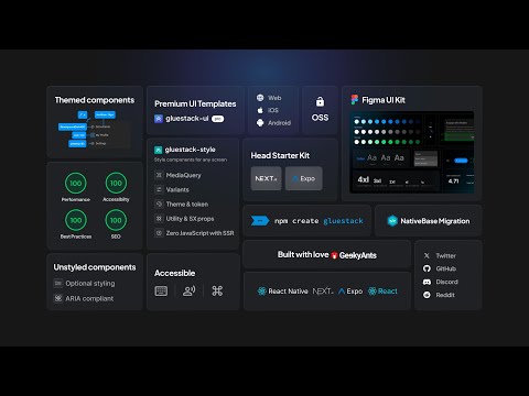 gluestack-ui v1.0 | Universal & Accessible UI Components for React Native & Web, Unstyled & Themed