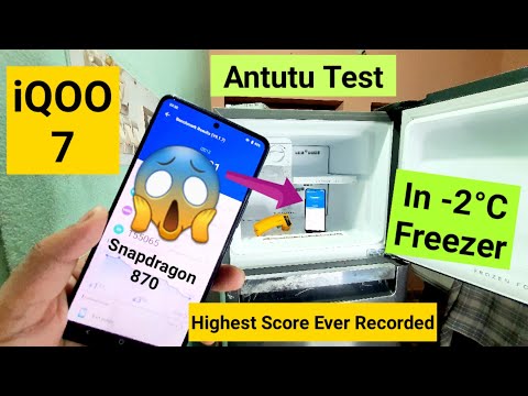 iQOO 7 Antutu Test in -1°c Freezer Shocking results Highest Score 😱😲🔥