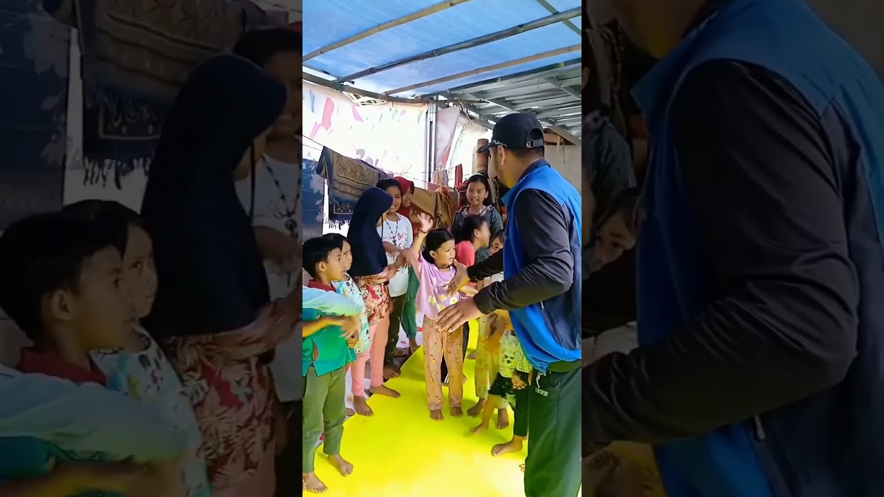 Trauma healing dengan games keceriaan untuk anak-anak korban gempa cianjur di kp tegal panjang