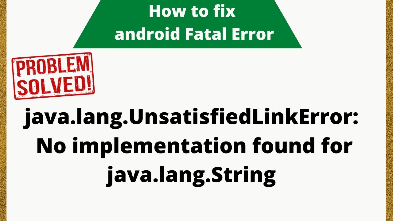 Android Studio - How to fix java.lang.UnsatisfiedLinkError