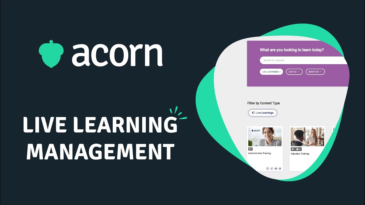 Acorn Performance LMS (PLMS) : Live Learning Management