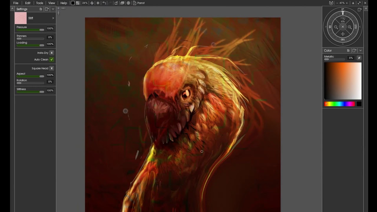 TimeLapse Sea Bird Monster using ArtRage