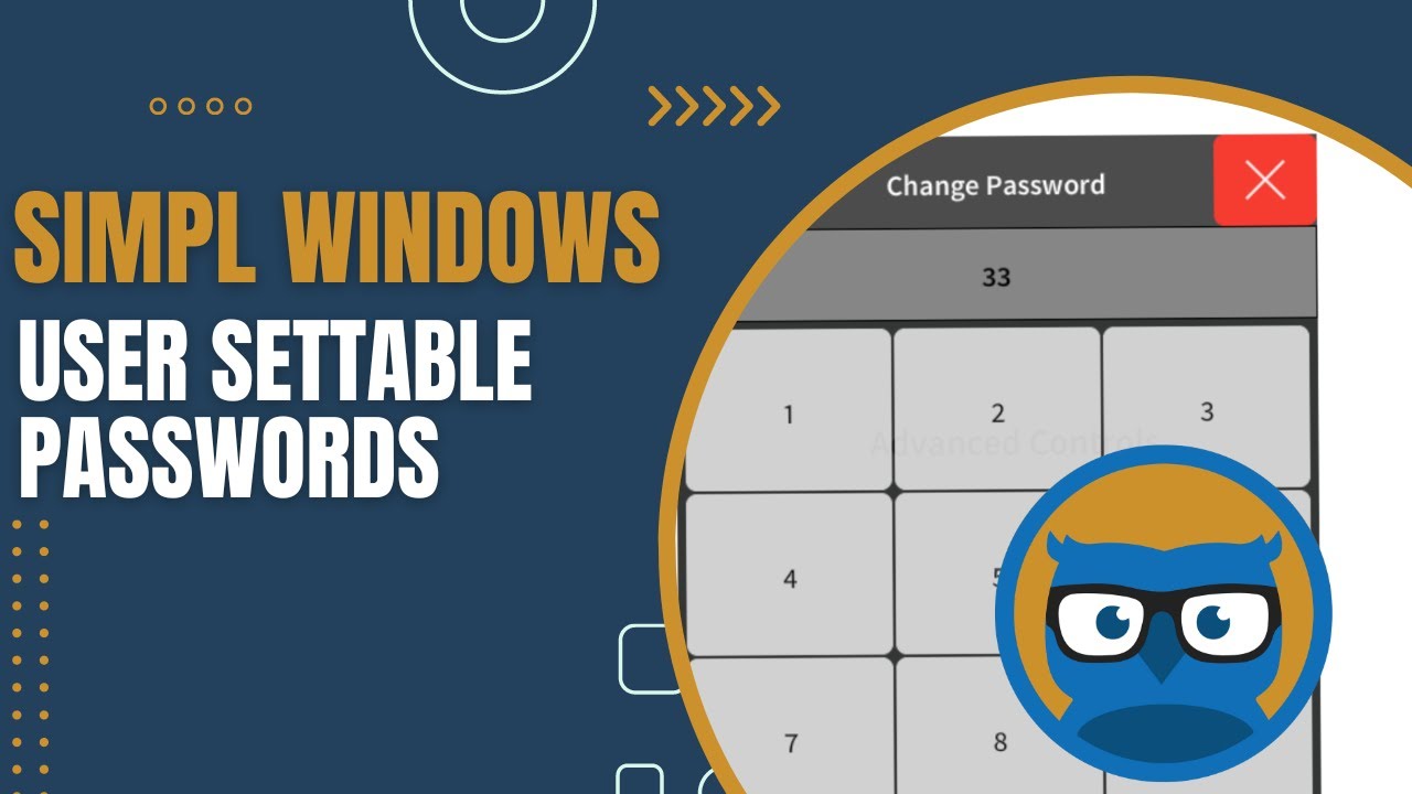 User Settable Password Pages in SIMPL Windows