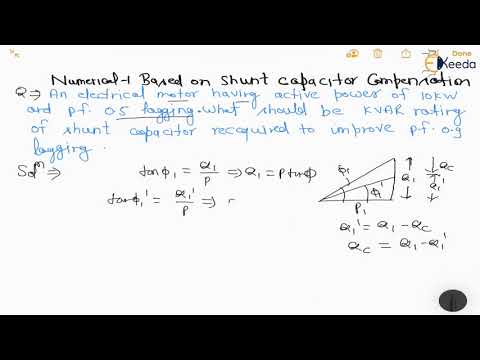 Numerical 1 based on shunt capacitor compensation Video Lecture - Power System (Video Lectures ...